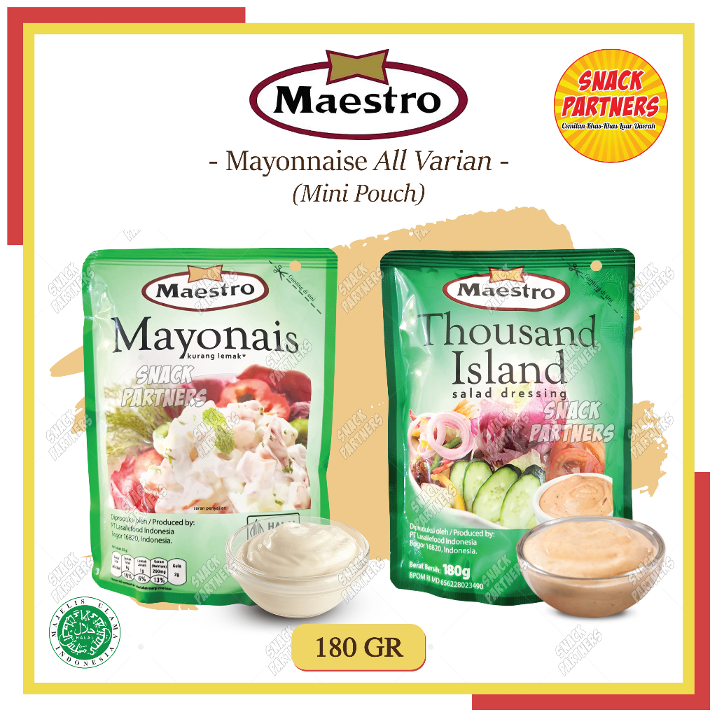 Jual MAESTRO Mayonnaise 180 GR - Saos Saus Mayonaise Mayones Pedas Hot ...