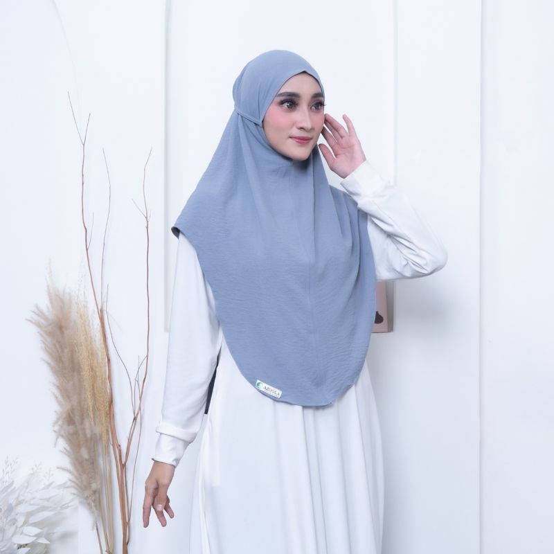 Jual Jilbab Maryam Oval Crinkle Tali/ Bergo Maryam Oval Crinkle | Shopee Indonesia