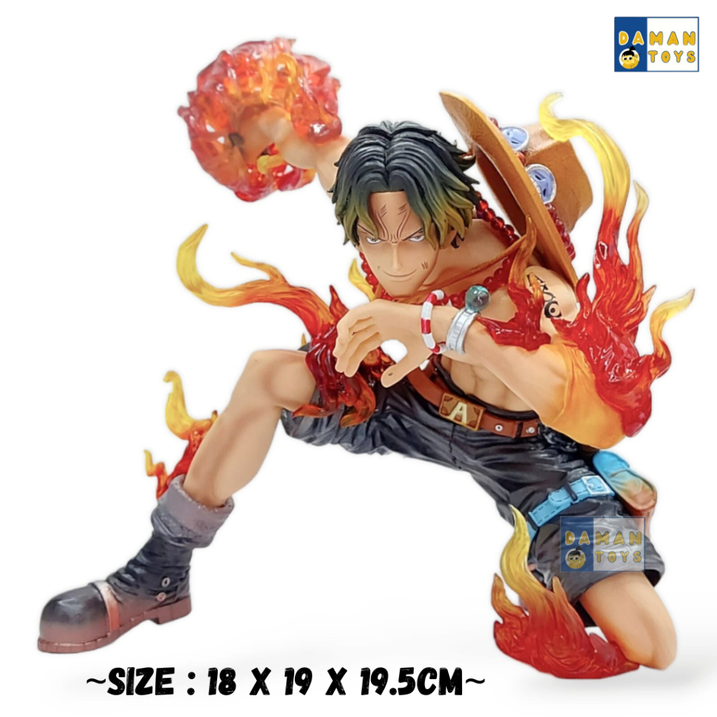 Jual One Piece Action Figure POP Portgas D Ace Fire Fist kai Flame ...
