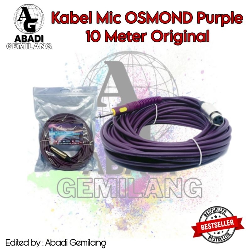 Jual Kabel Mic OSMOND Purple 10 Meter Original / Kabel Mic Osmond ...