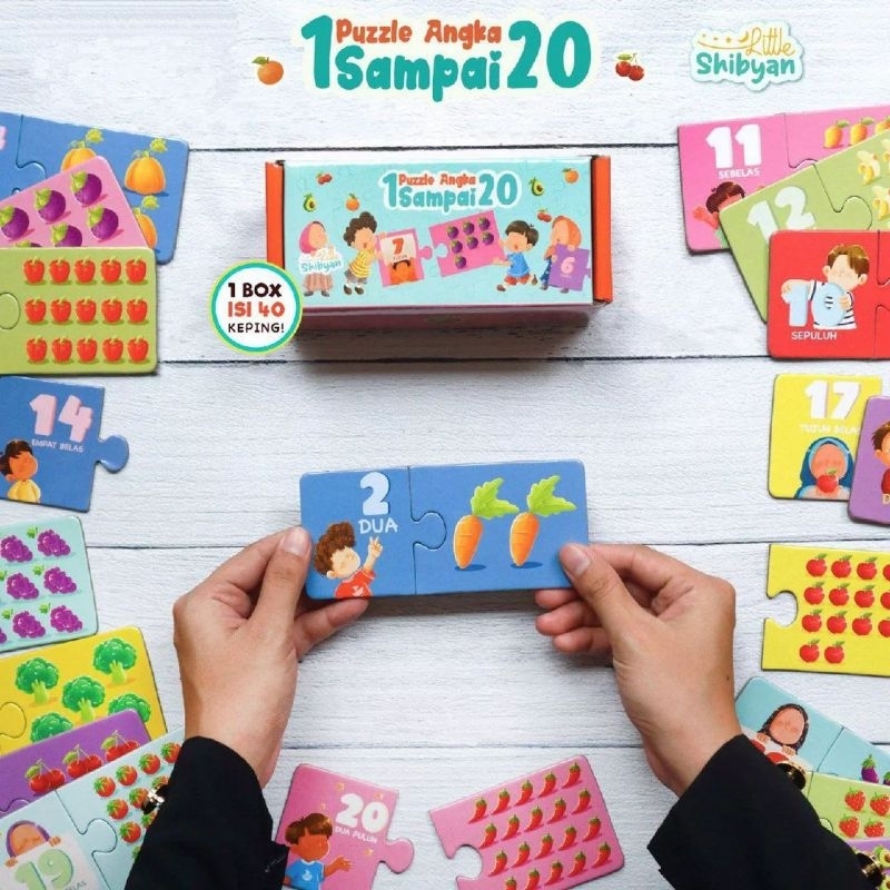 Jual PUZZLE ANGKA 1 - 20 AHLAN/MAINAN EDUKASI ANAK/PUZZLE ANGKA ...