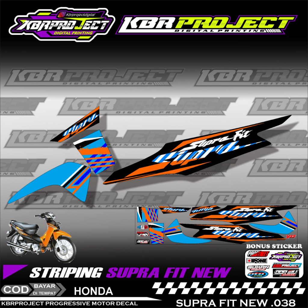 Jual SUPRA FIT NEW STIKER STRIPING PREMIUM MOTOR PREMIUM KEREN LIS ...