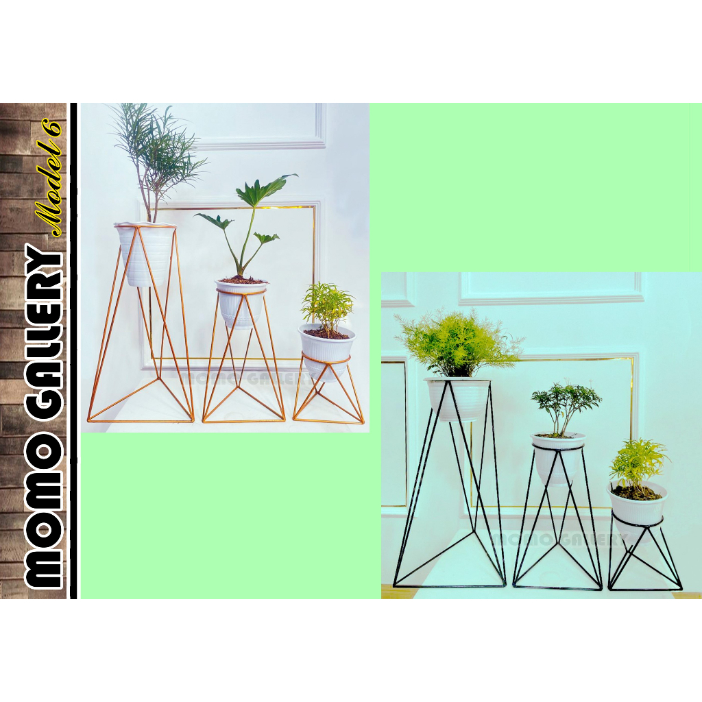Jual Standing Pot Besi Aesthetic Alas Segitiga | Shopee Indonesia