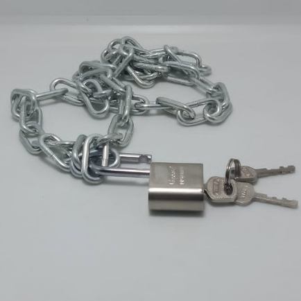 Jual Harga Hemat !! 1 METER Rantai Dan Gembok 30mm Stainless / Rante ...