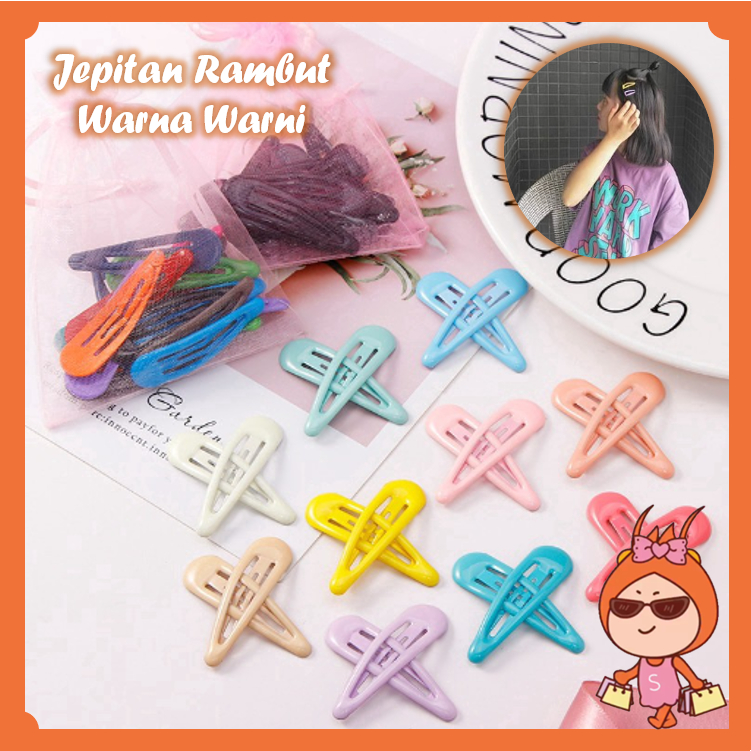 Jual Reseller Welcome - F5064 Jepitan Rambut Warna-Warni Polos Korea ...