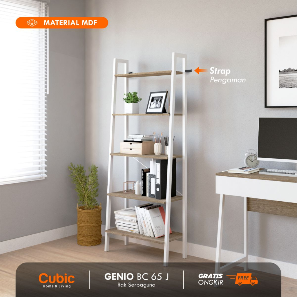Jual Cubic Rak Susun Industrial / Rak Bookcase Serbaguna / GENIO BC 65 J | Shopee Indonesia