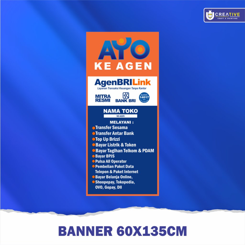 Jual Paket Banner / Spanduk Agen BRILink (Langsung Jadi, Langsung Kirim ...