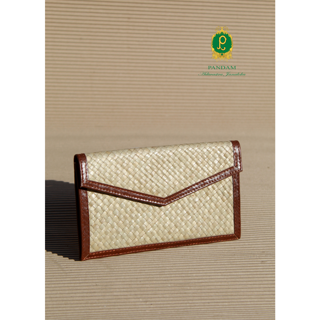 Jual Envelope Clutch || Dompet Tas Anyaman Pandan Mix Kulit || Pandam ...