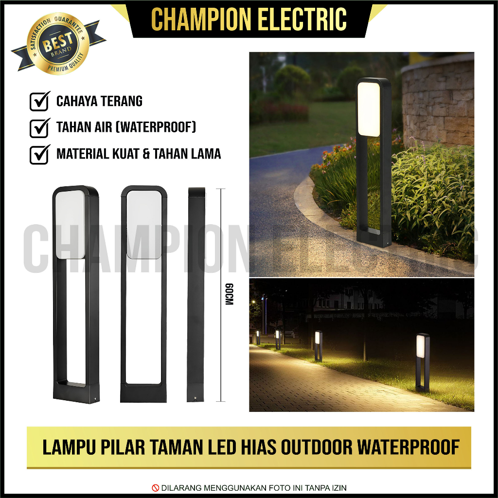 Jual Lampu Pilar Taman LED Pagar Hias Outdoor Waterproof Anti Air ...