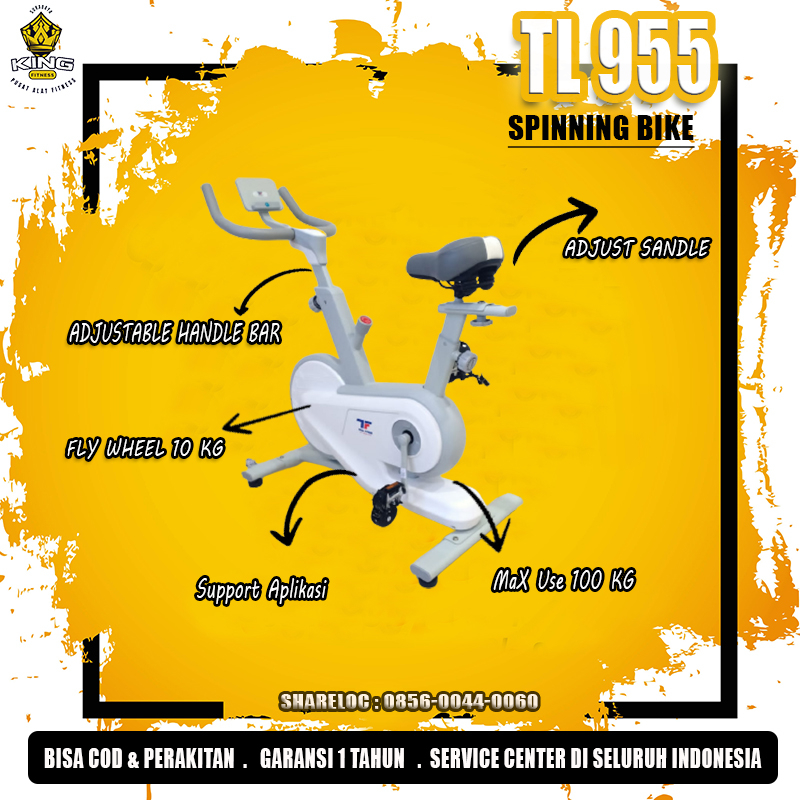 Jual Alat fitnes sepeda statis TL 955 spining bike Total fitness bisa ...