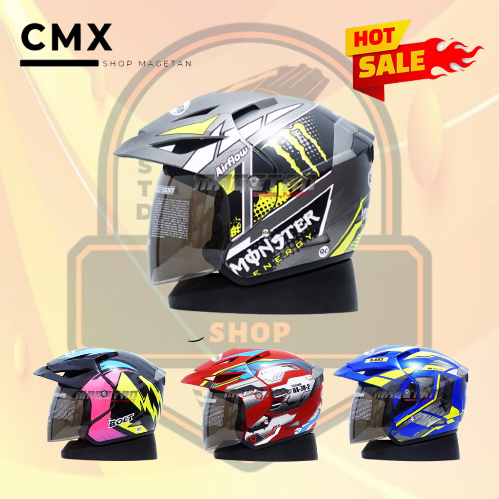Jual HELM HALF FACE_HELM TAKIRA MOTIF_HELM SNI KEREN MURAH BUKAN ...