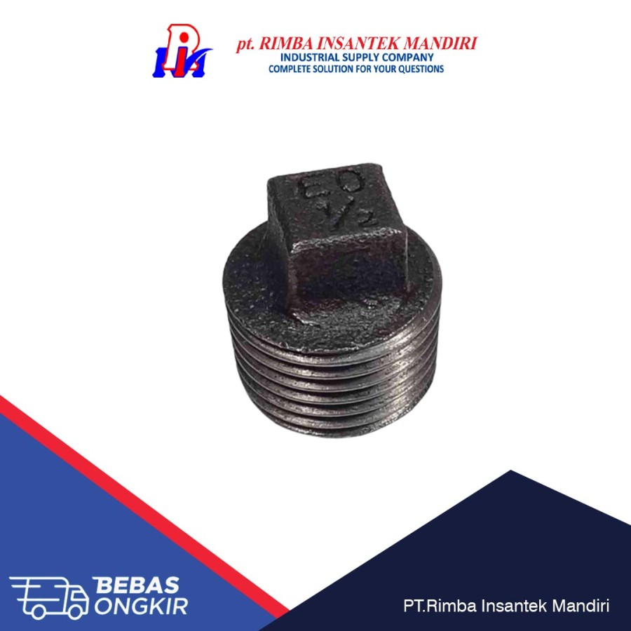 Jual HEX PLUG 150# 1/2" MI. HITAM | Shopee Indonesia