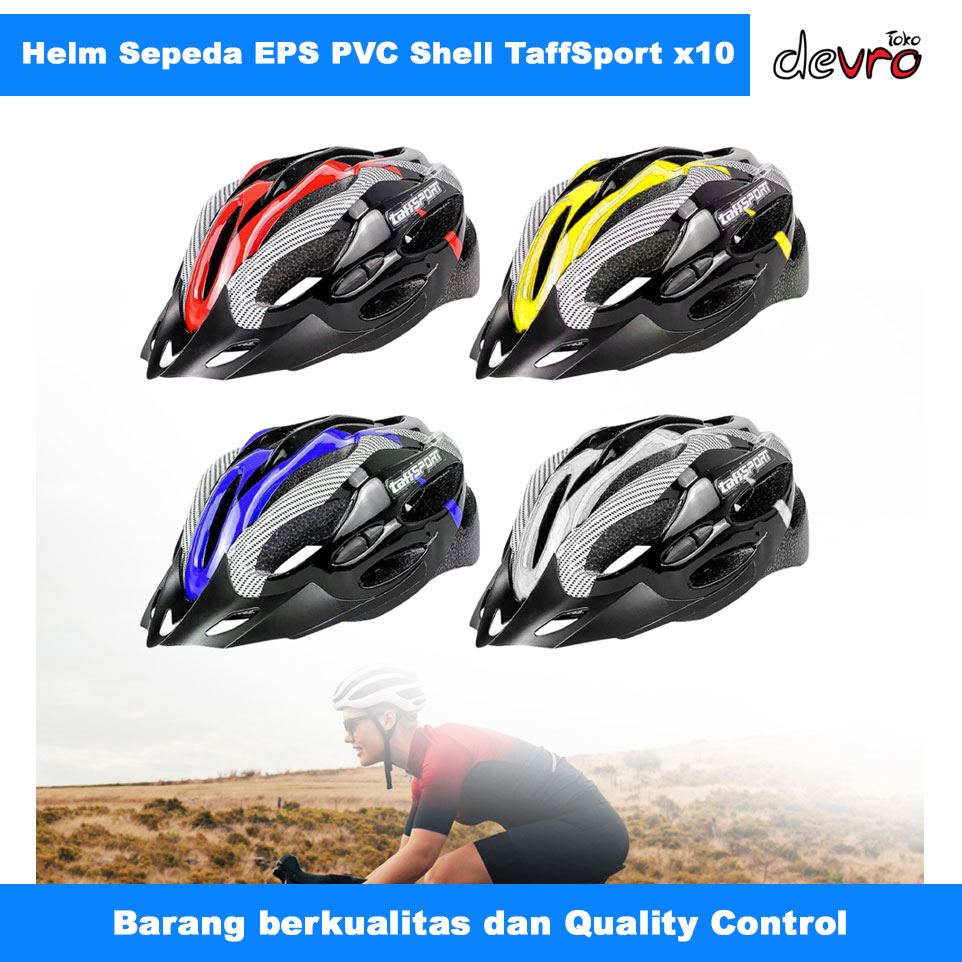 Jual Helm Sepeda Cycling Helmet Eps Foam Pvc Shell Taffsport X10