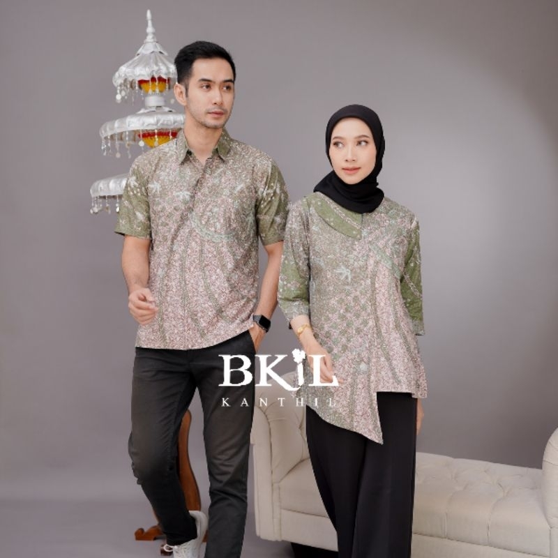 Jual KANTHIL Baju Batik Couple Wanita Modern Bunga Bali | Shopee Indonesia
