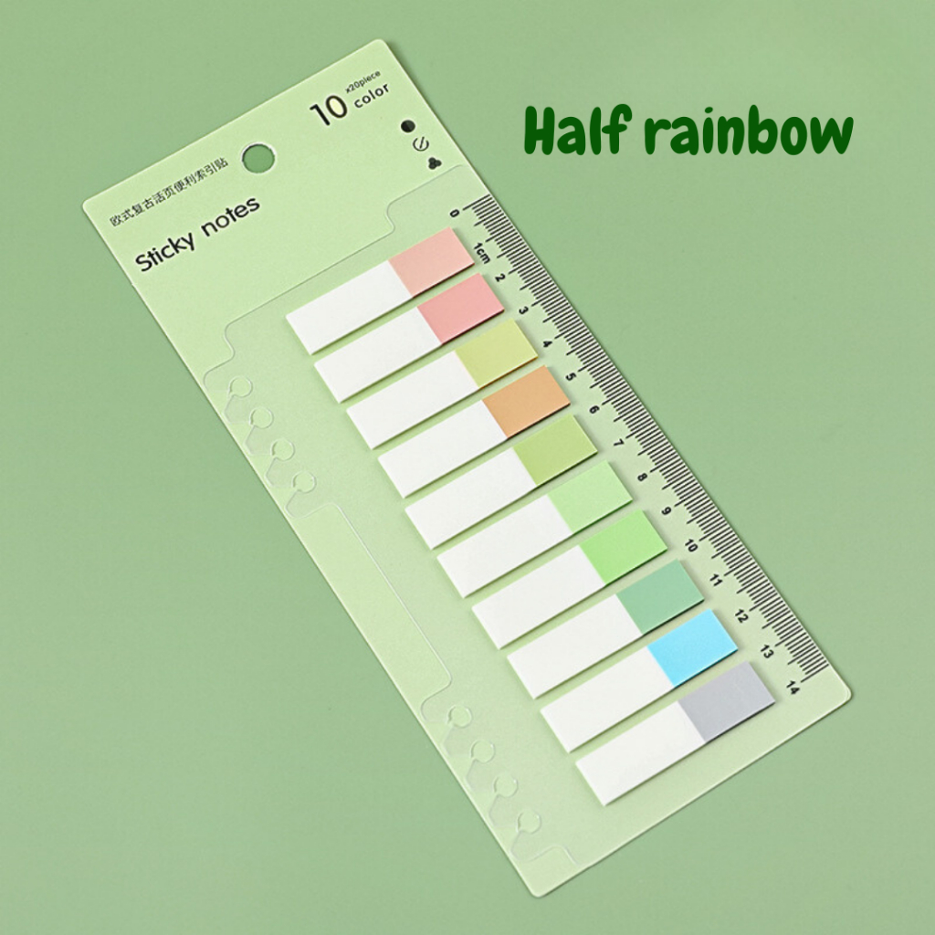 Jual KAWA Sticky Notes List Set Mini 10 Warna Pastel Soft Penanda Memo ...