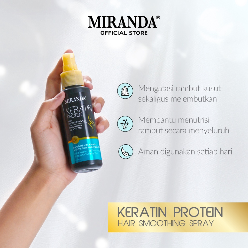 Jual MURAH - MIRANDA Keratin Pro Hair Smoothing Spray 100ml | Shopee ...