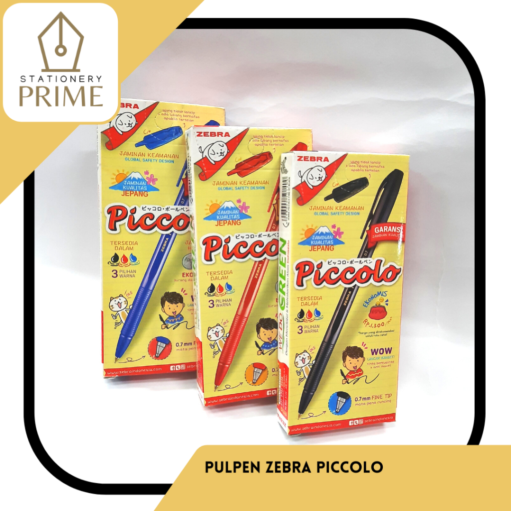 Jual Pulpen Zebra Piccolo 0.7 mm | Shopee Indonesia