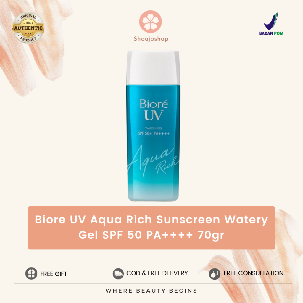Jual Biore UV Aqua Rich Sunscreen Watery Gel SPF 50 PA++++ 70gr ...