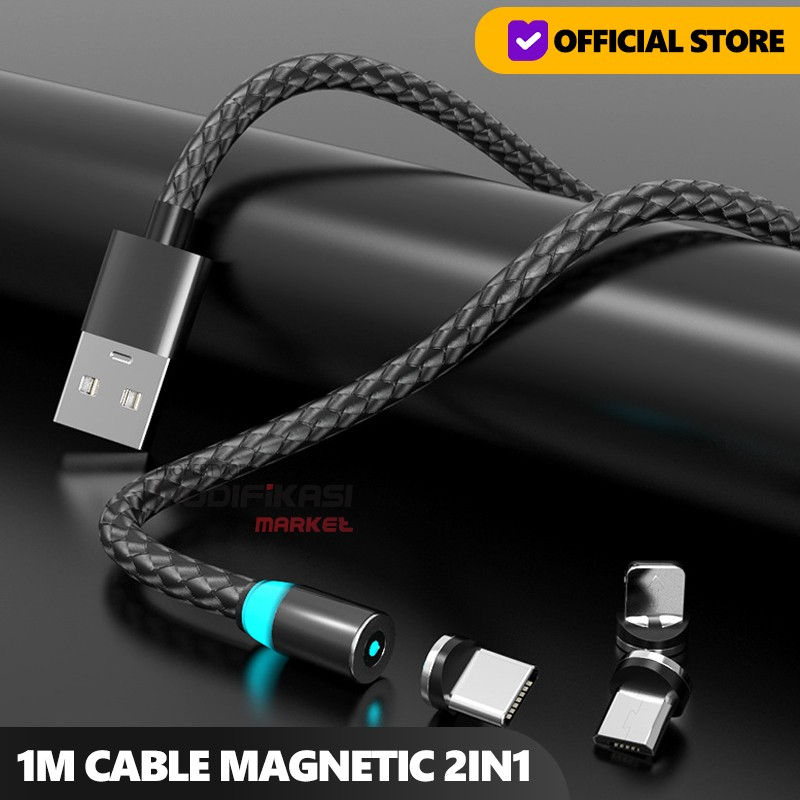 Jual Kabel Data Magnet TYPE C dan Apple Kabel Charger Magnetic Nylon ...