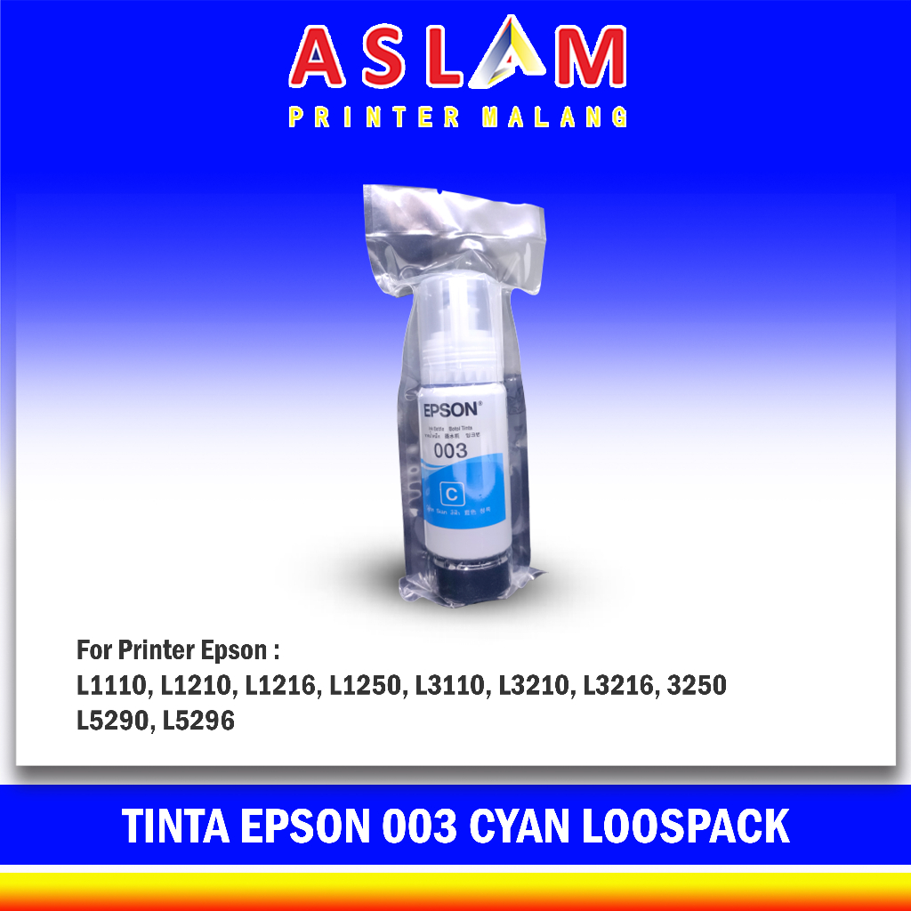 Jual Tinta Epson 003 Cyan Magenta Yellow Black EcoTank Printer Epson ...
