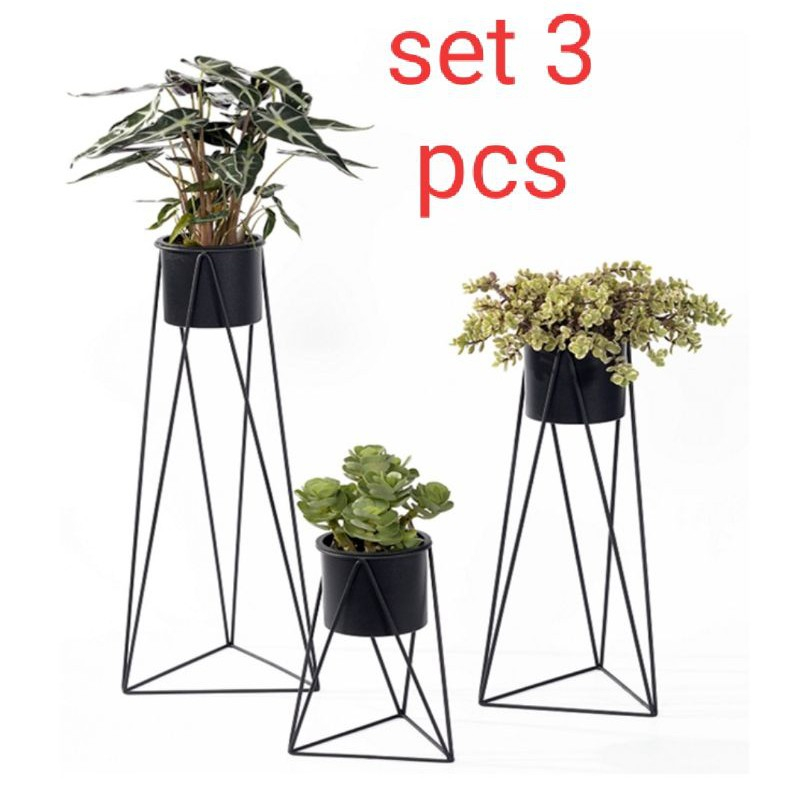 Jual STANDING POT V ALAS SEGITIGA MODERN KEKINIAN / STANDING POT BESI ...