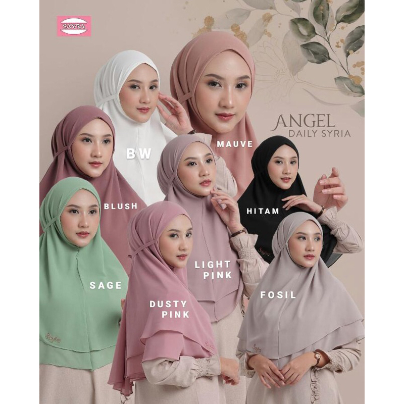 Jual Hijab DAILY ANGEL by Sayra/Hijab Sehari-hari/Hijab Tali | Shopee ...