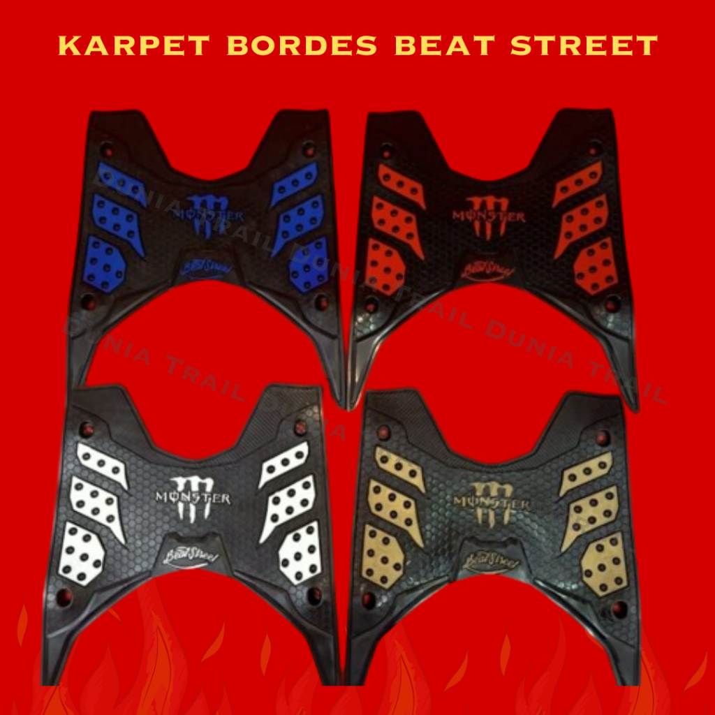 Jual karpet bordes beat street pijakan kaki/alas kaki/injekan motor honda | Shopee Indonesia