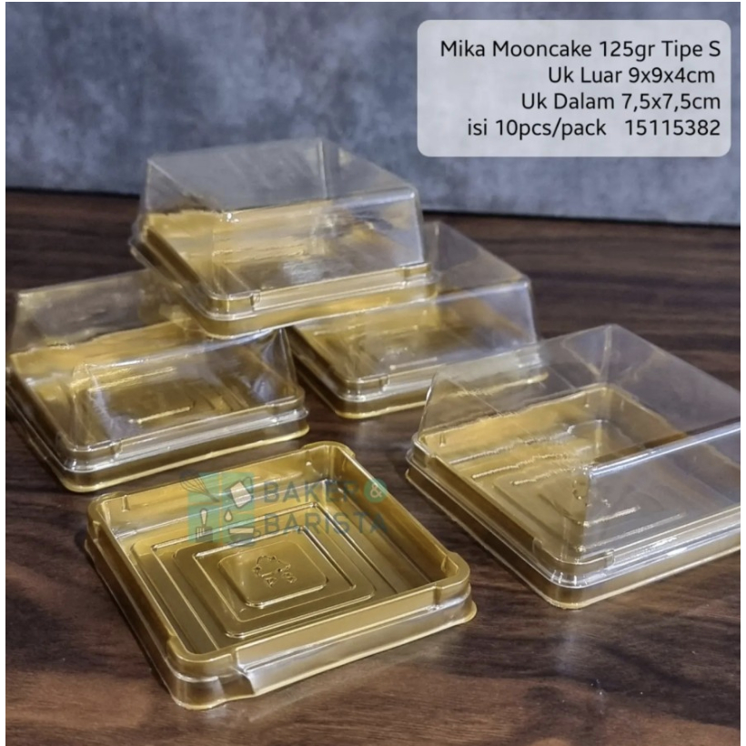 Jual mika mooncake 125gr tipe S per10pc tempat tray mooncake kue bulan kemasan | Shopee Indonesia