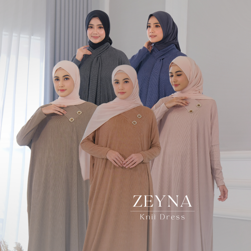 Jual HIJRA STORIES - Zeyna Abaya Knit Basic Gamis Batwing Kancing ...