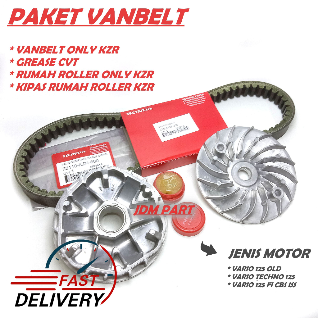 Jual PAKET VANBELT ONLY KZR + RUMAH ROLLER ONLY KZR + KIPAS RUMAH ROLLER KZR + GEMUK/GREASE ...