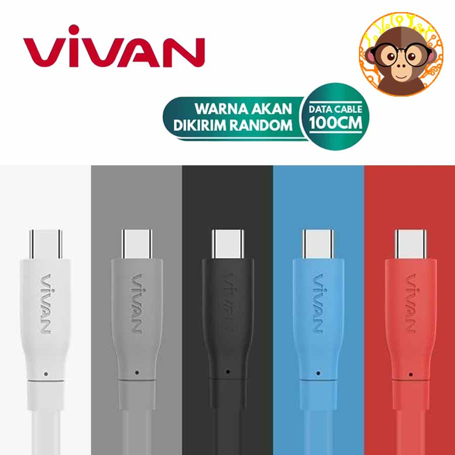 Jual Kabel Data Vivan Type C 2.4A CBC100S Cable Colorful 100cm Original ...