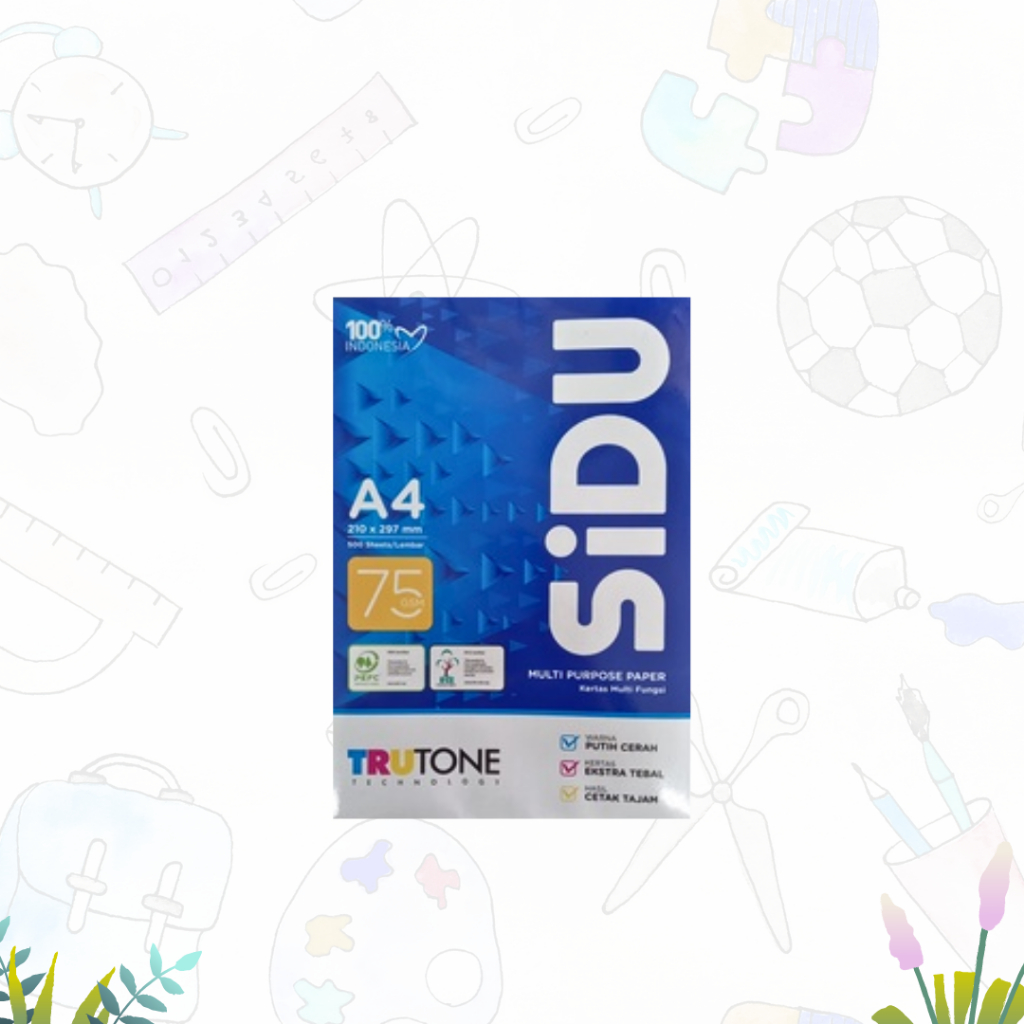 Jual KERTAS HVS SIDU A4 75GSM / F4 75GSM / KERTAS HVS / HVS (RIM ...