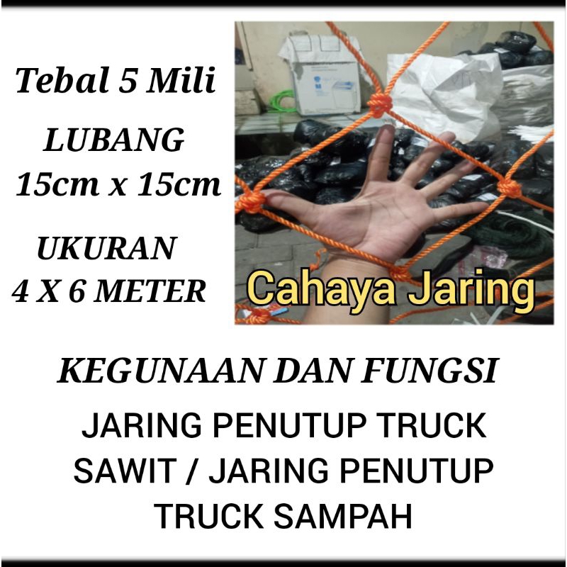 Jual JARING TRUK SAWIT 4X6 METER / JARING TRUK SAMPAH / JARING TRUK ...