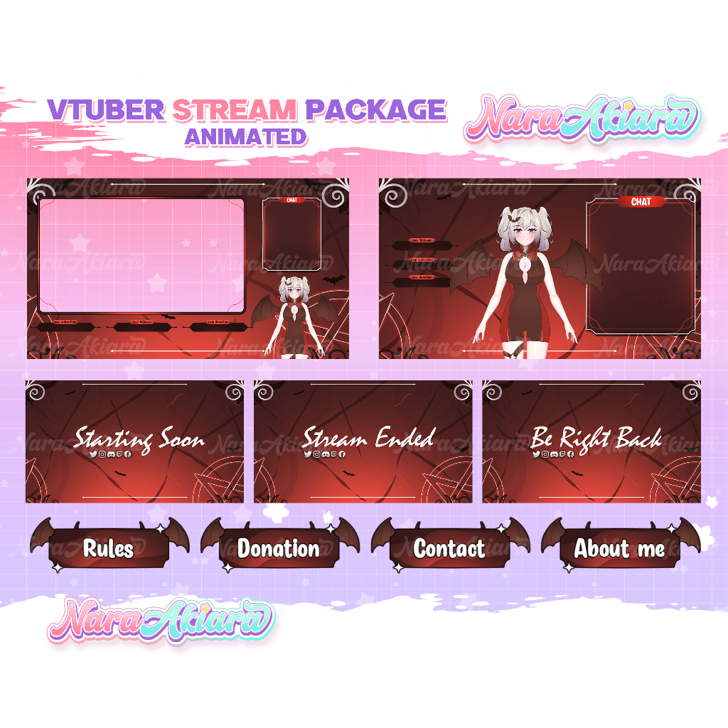 Jual Jasa Buat Paket Animasi Overlay untuk Vtuber Streaming - Buat ...