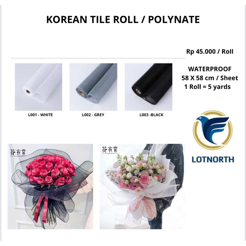 Jual POLINET ROLL JARING BUNGA 5 YARD KOREAN TILE GULUNGAN | Shopee ...
