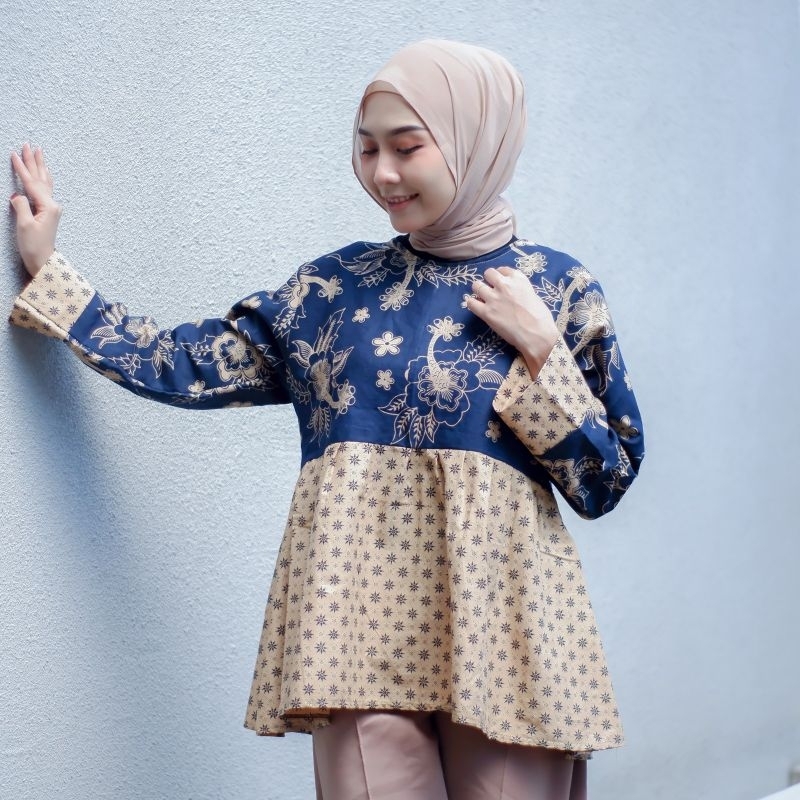 Jual BLOUSE BATIK WANITA BAJU BATIK BLUS BATIK - 31 | Shopee Indonesia