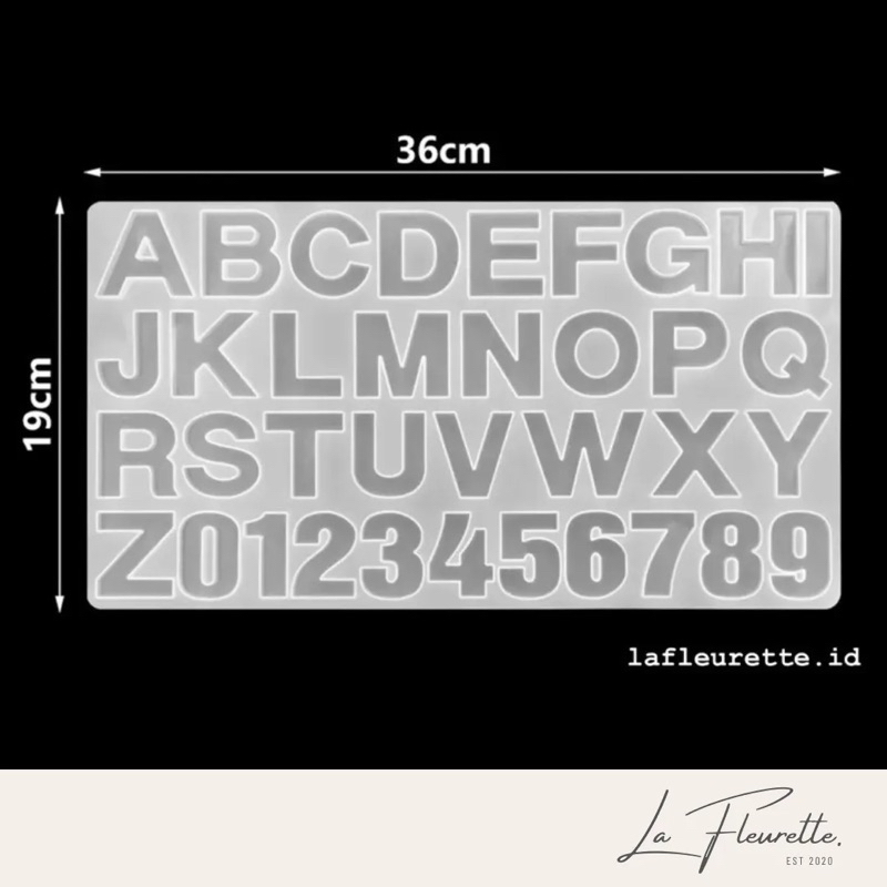 Jual cetakan resin huruf / cetakan resin alfabet / letter silicone ...