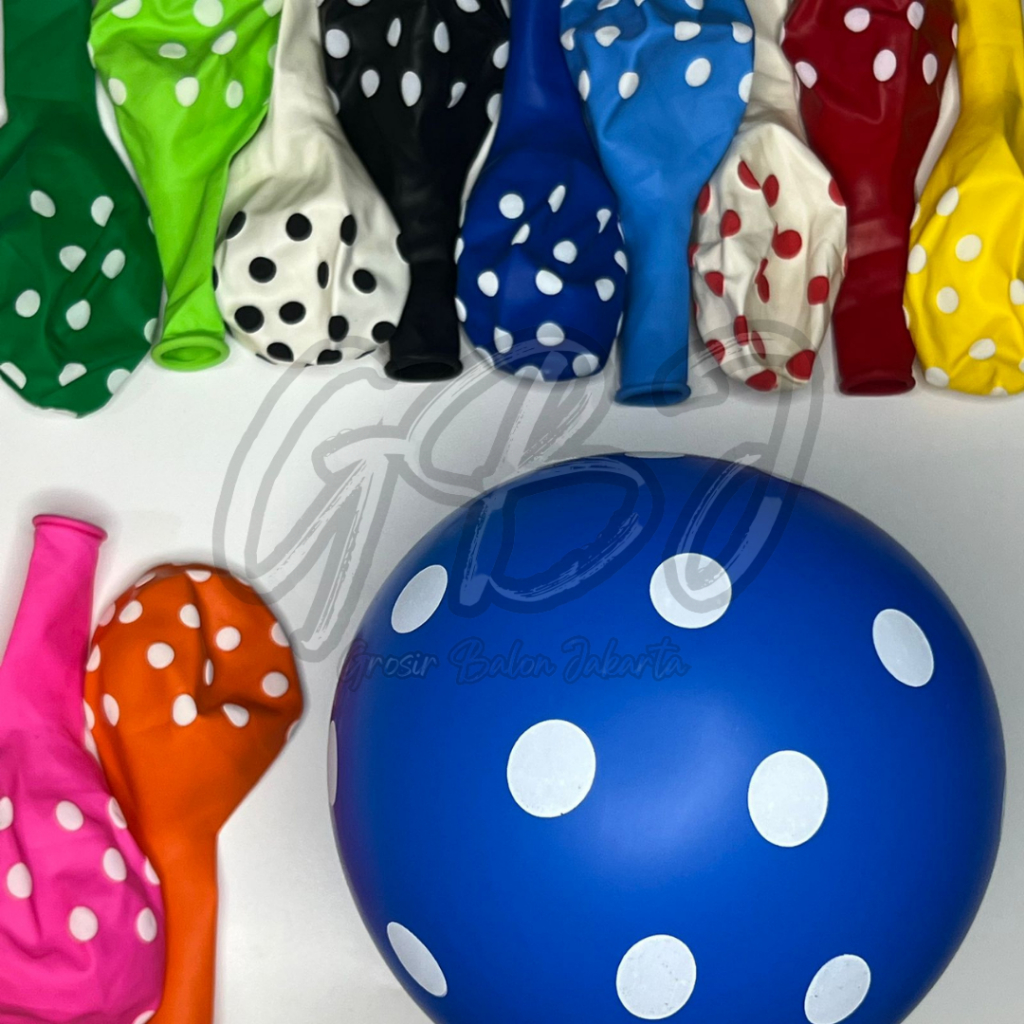 Jual (SATUAN) Balon Latex Motif Polkadot Tebal / Balon Polkadot Totol ...