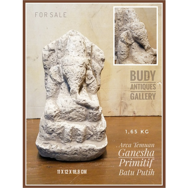 Jual Patung Arca Dewa Ganesha Primitif Batu Putih Temuan | Shopee Indonesia