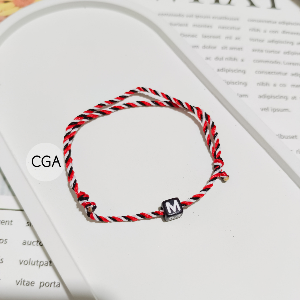 Jual Gelang Tridatu Inisial Huruf | Gelang huruf A - Z lengkap Initial ...