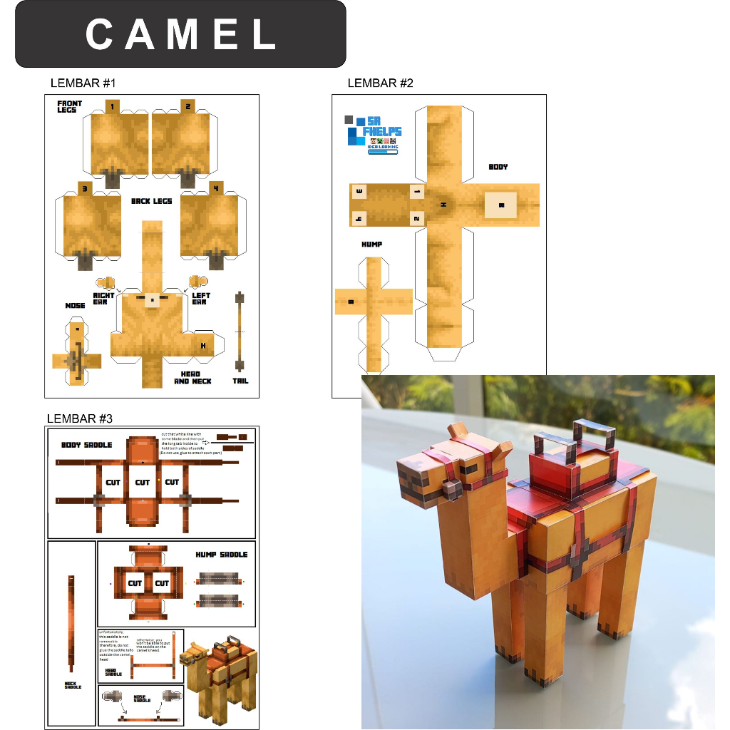 Jual Minecraft Paper craft Kreasi Sendiri | A4 | Shopee Indonesia