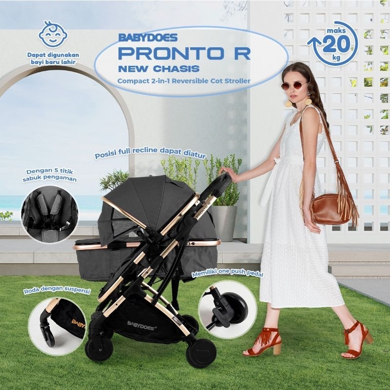 Jual Stroller Dua Arah Babydoes Pronto R, Pronto R+ Plus, Pronto RTS ...