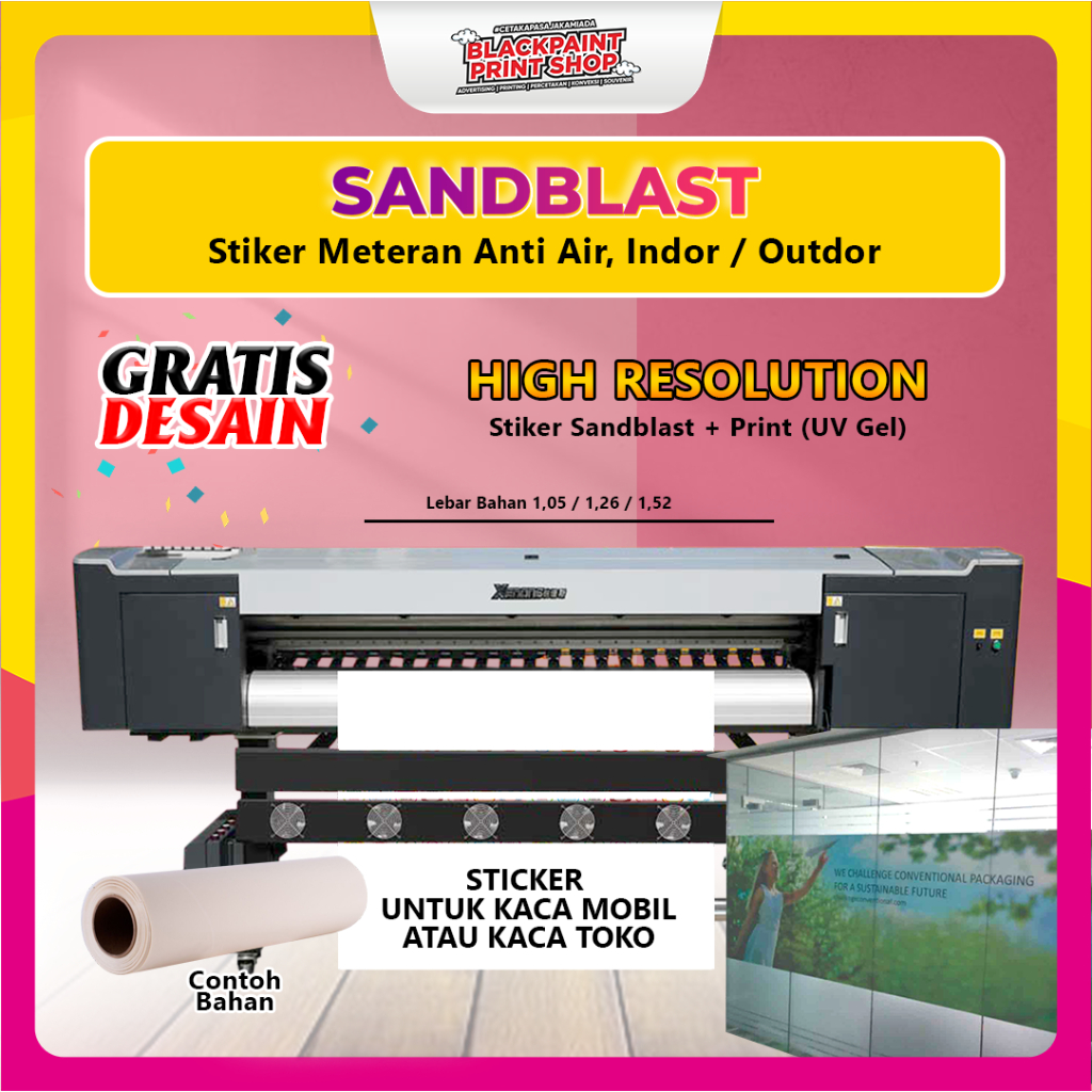Jual Stiker Sandblast / Stiker Kaca Sandblast / Stiker Buram [UV Gel ...