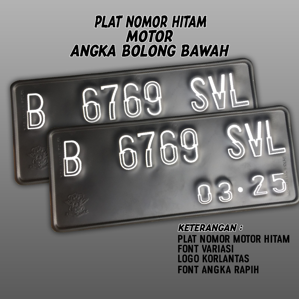Jual Plat Nomor Motor Terbaru Angka Variasi Stiker Nyala Angka Bolong ...