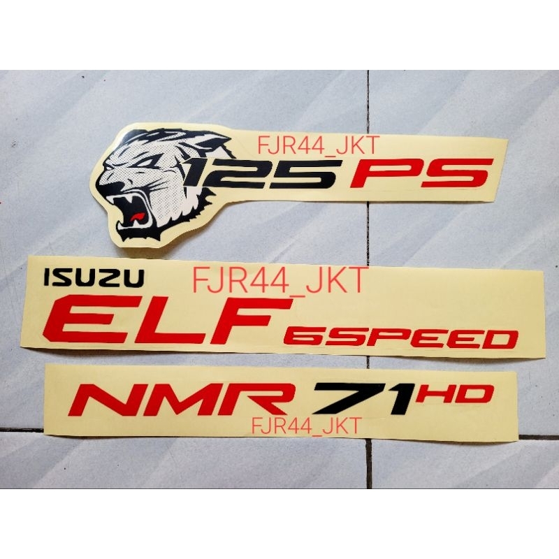 Jual stiker sticker isuzu truk elf new/ stiker macan 125ps isuzu elf ...