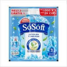 Jual SO SOFT LIQUID CAIR SACHET 80ml (40x2) NATURE FRESH DOUBLE ...