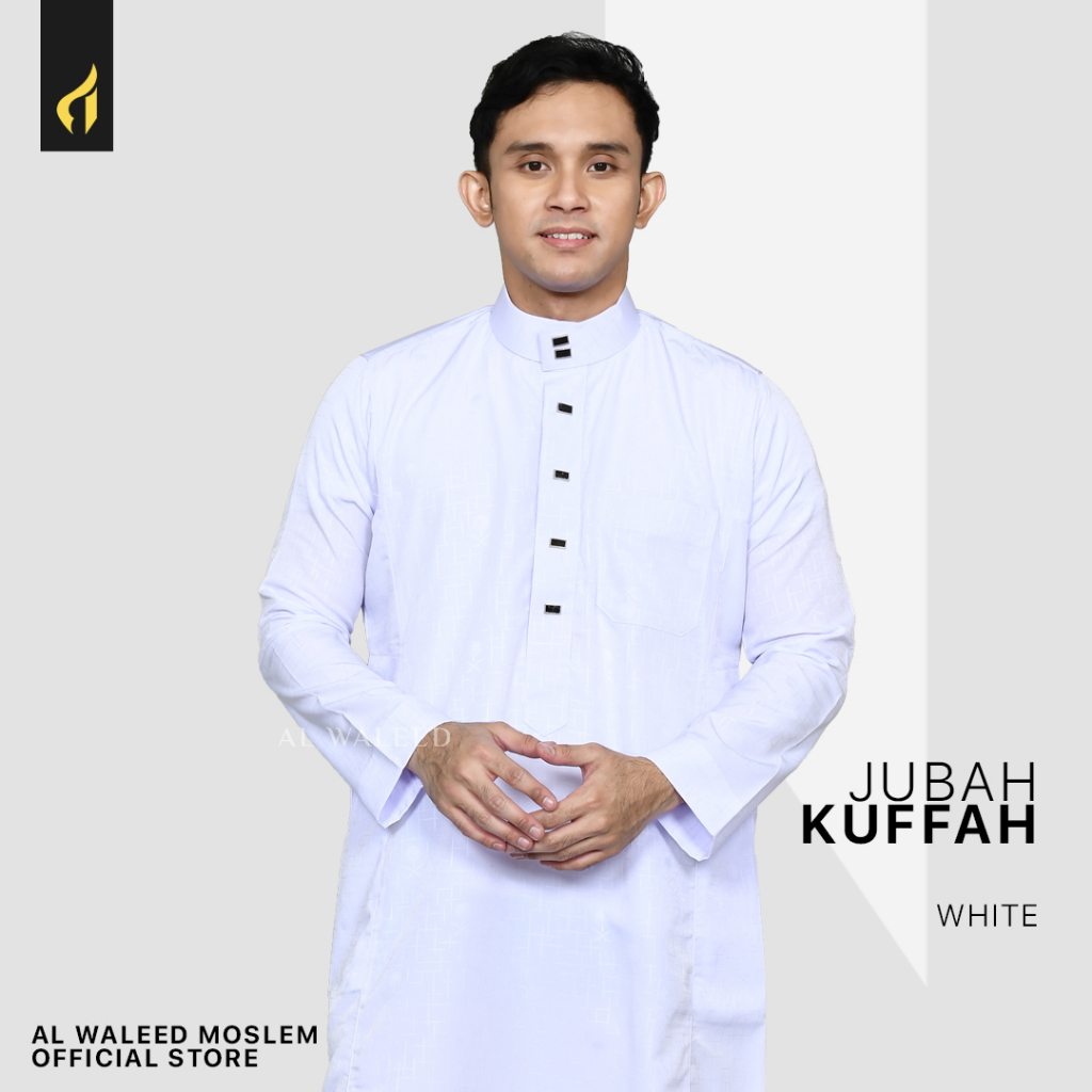 Jual Al waleed moslem jubah Kuffah lengan panjang oblong warna coklat ...