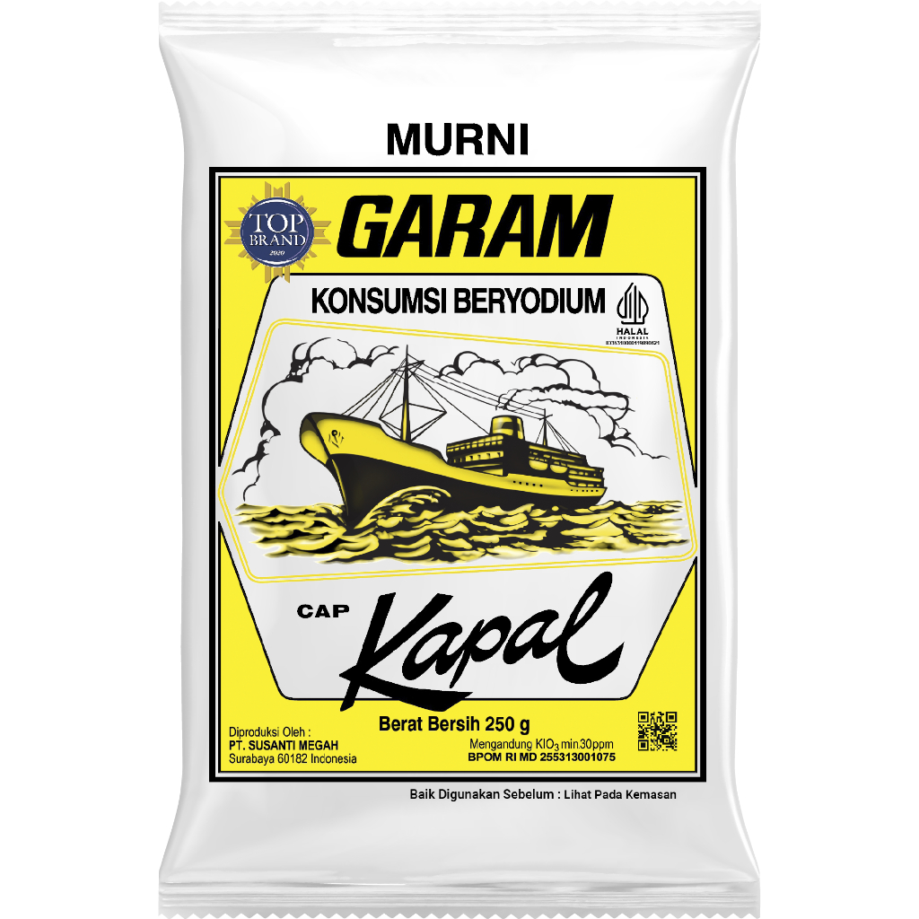Jual Garam Cap Kapal 250 gram ECERAN 1 pcs | Shopee Indonesia