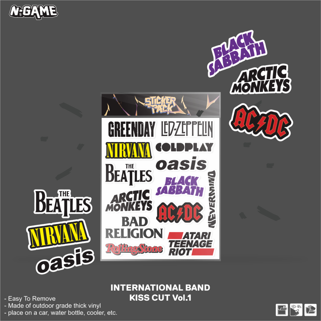 Jual Sticker Pack Aesthetic Band Rock Metal Indie - sticker tumblr helm ...