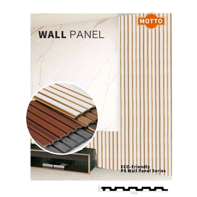 Jual Motto Wallpanel Eco-Friendly PS Wall Panel Series Lebar:12 mm ...